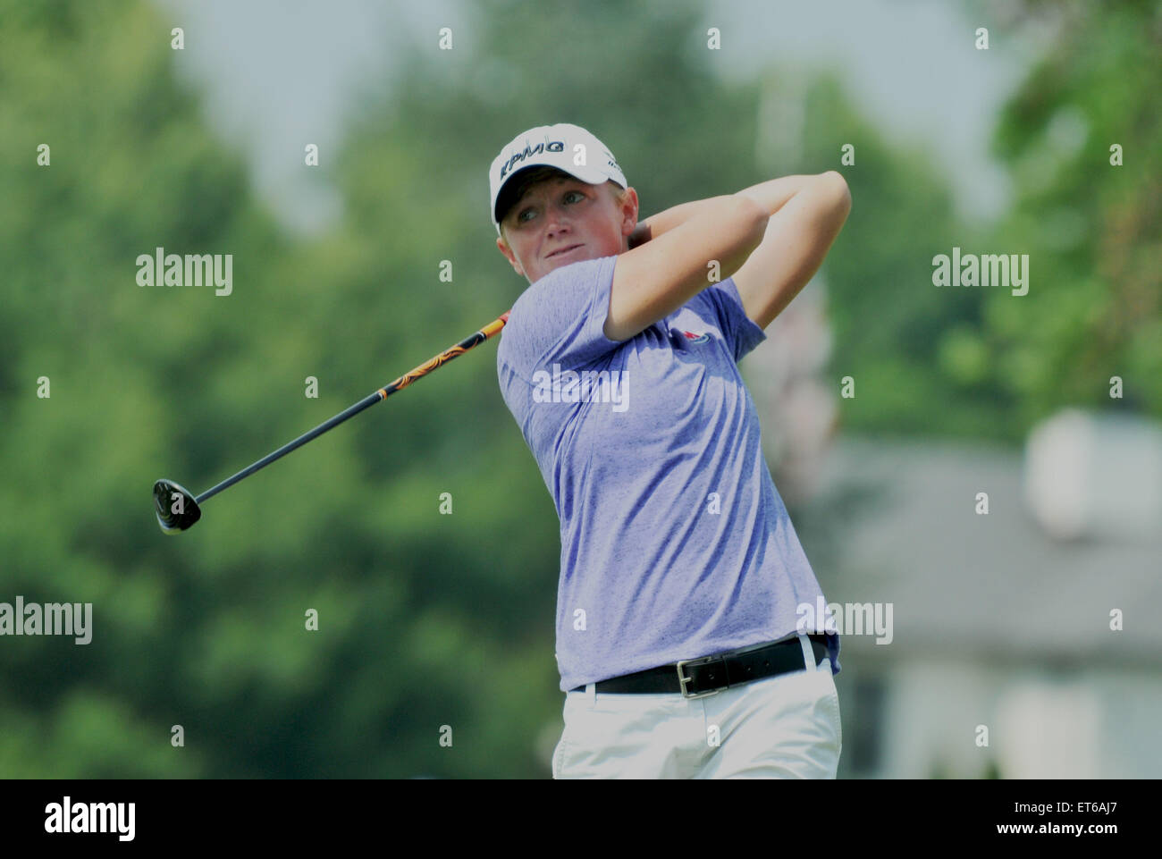 Harrison, New York, USA. 11th June, 2015. Stacy Lewis in action during ...