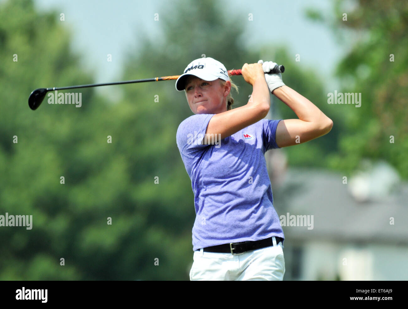 Harrison, New York, USA. 11th June, 2015. Stacy Lewis in action during ...