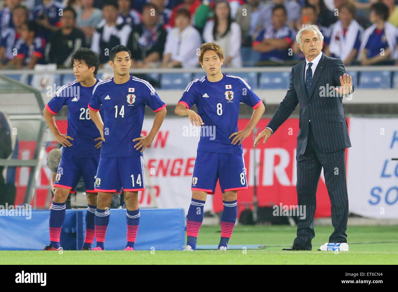 Kanagawa, Japan. 11th June, 2015. (L-R) Kensuke Nagai, Yoshinori Muto ...