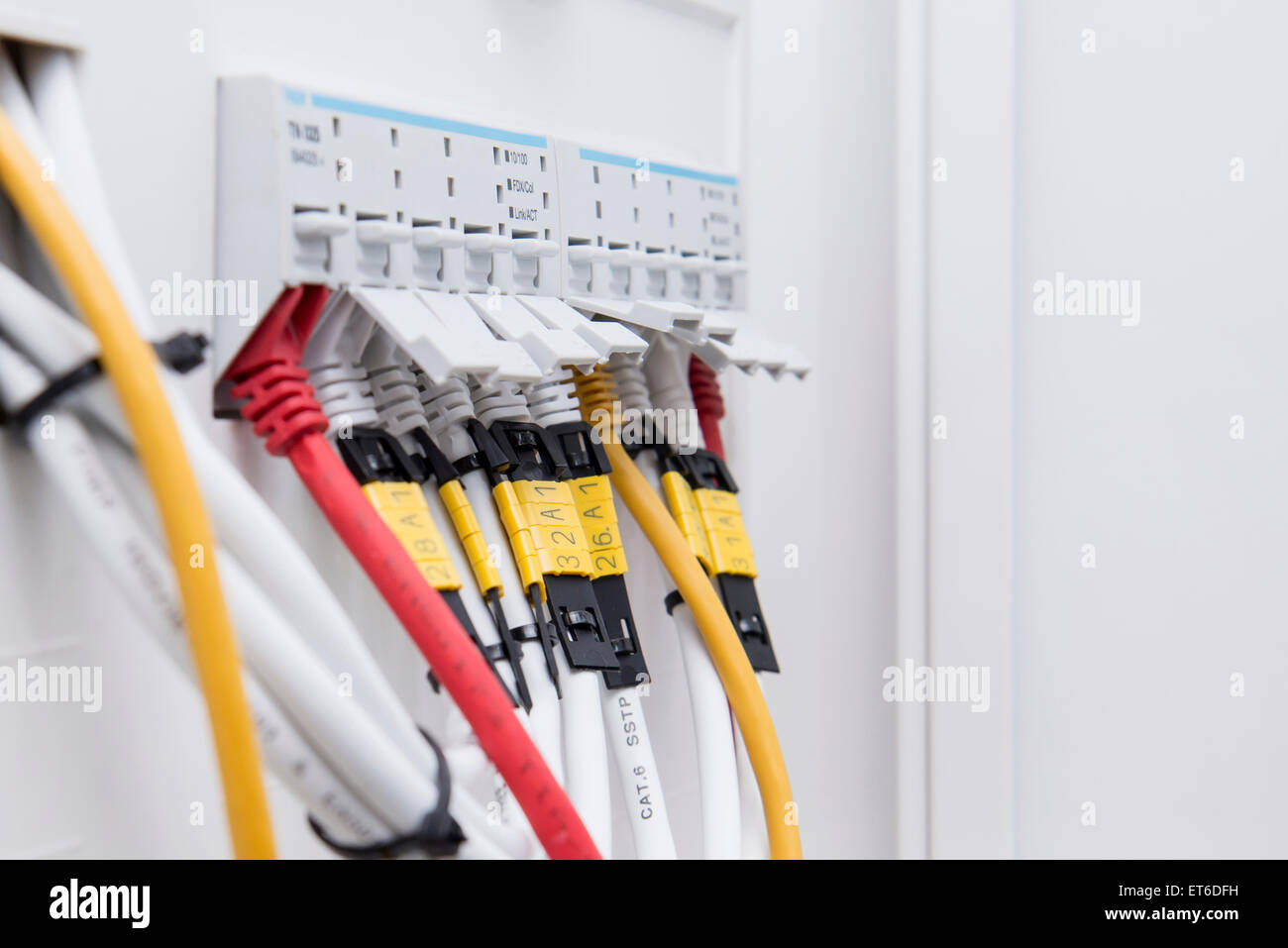 Computer network cable in wall hi-res stock photography and images - Alamy