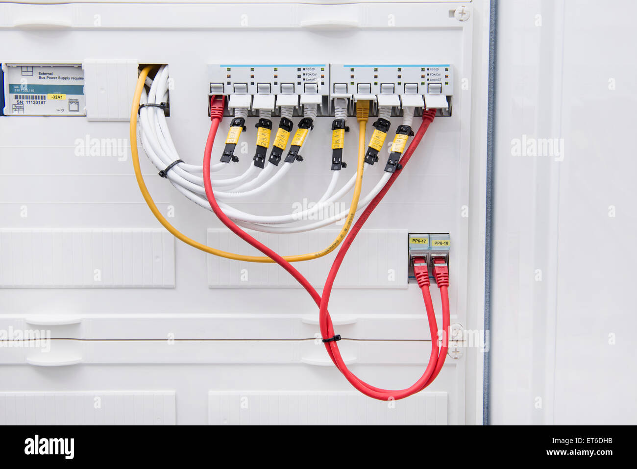 Computer network cable in wall hi-res stock photography and images - Alamy