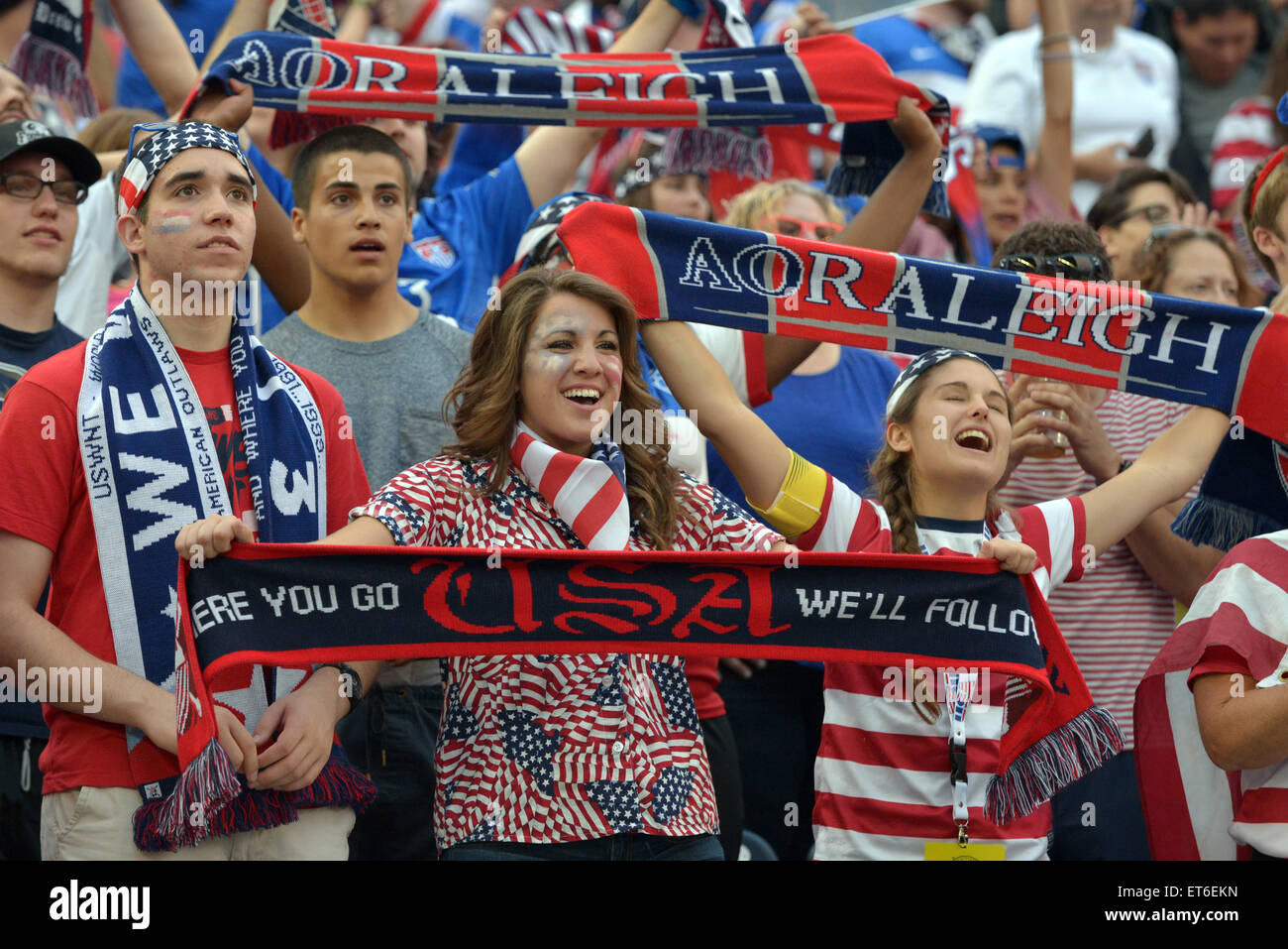 USA fans are watching the game during a match between USA and Australia ...