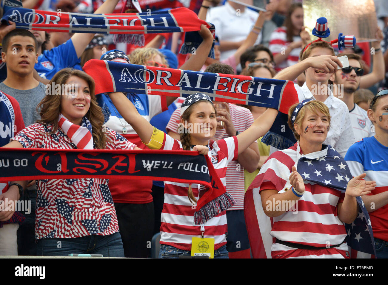 USA fans are watching the game during a match between USA and Australia ...