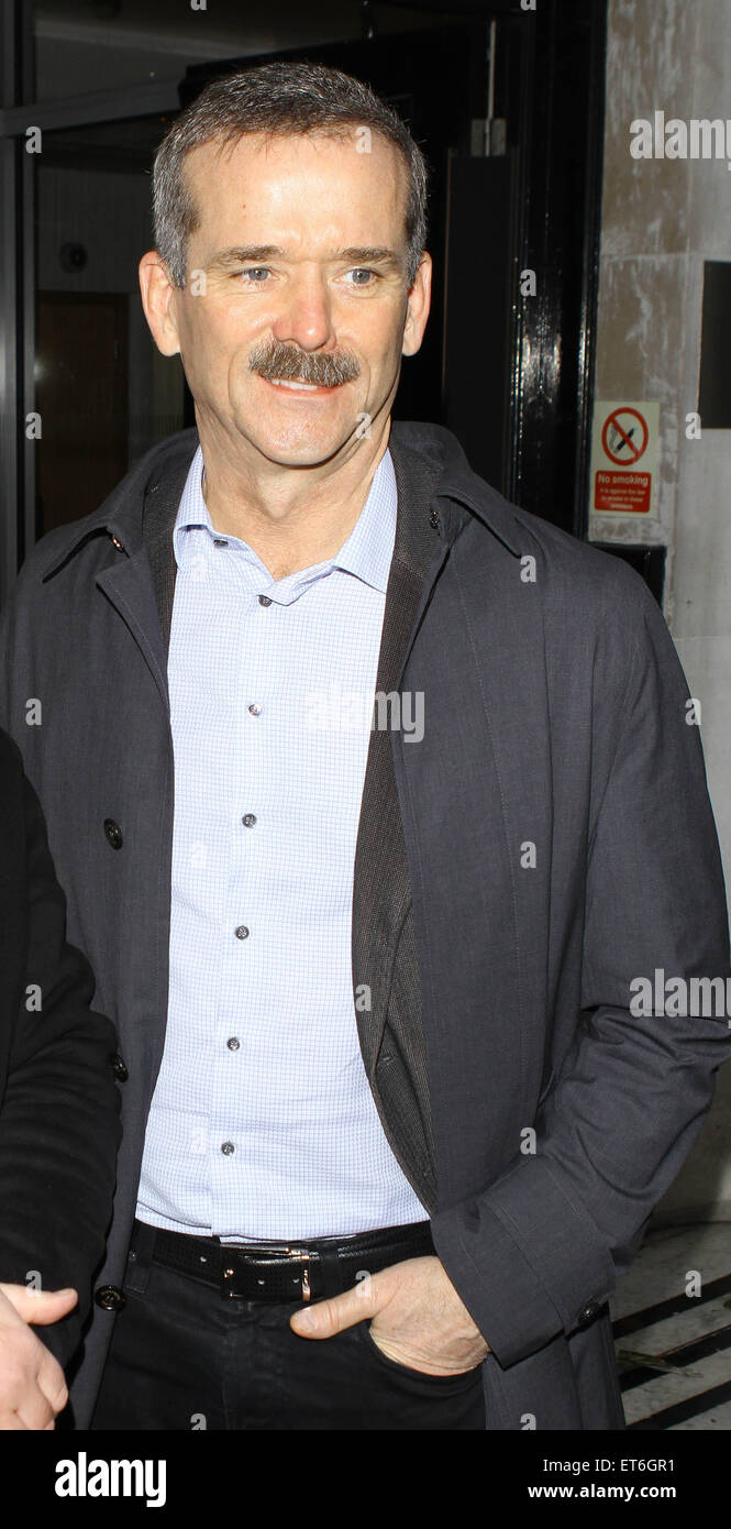 Chris Hadfield at the BBC Radio 2 studios Featuring: Chris Hadfield ...