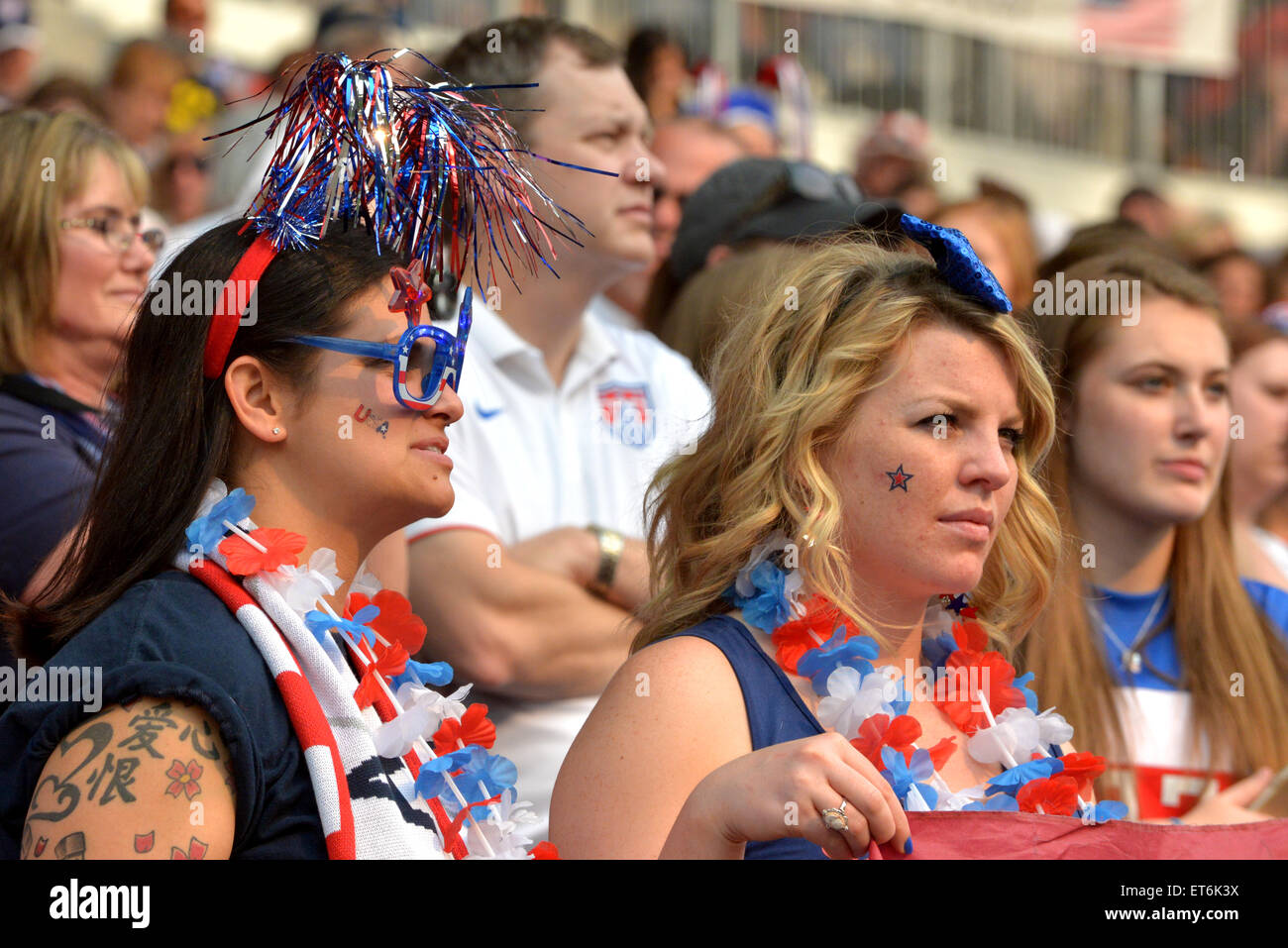 USA fans are watching the game during a match between USA and Australia ...