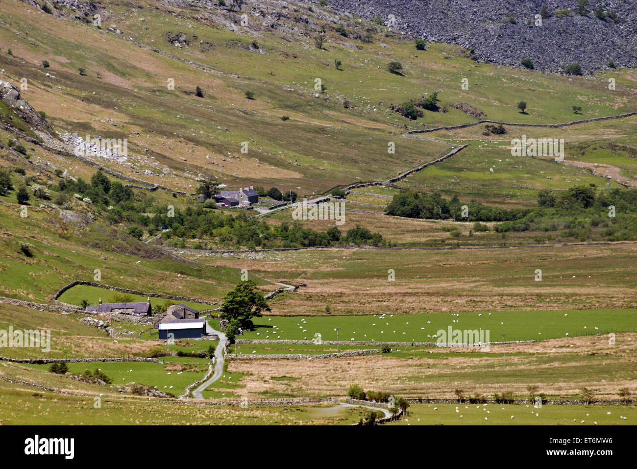 Cwm Idwal path Ogwen Snowdonia North Wales Uk river walking mountains ...
