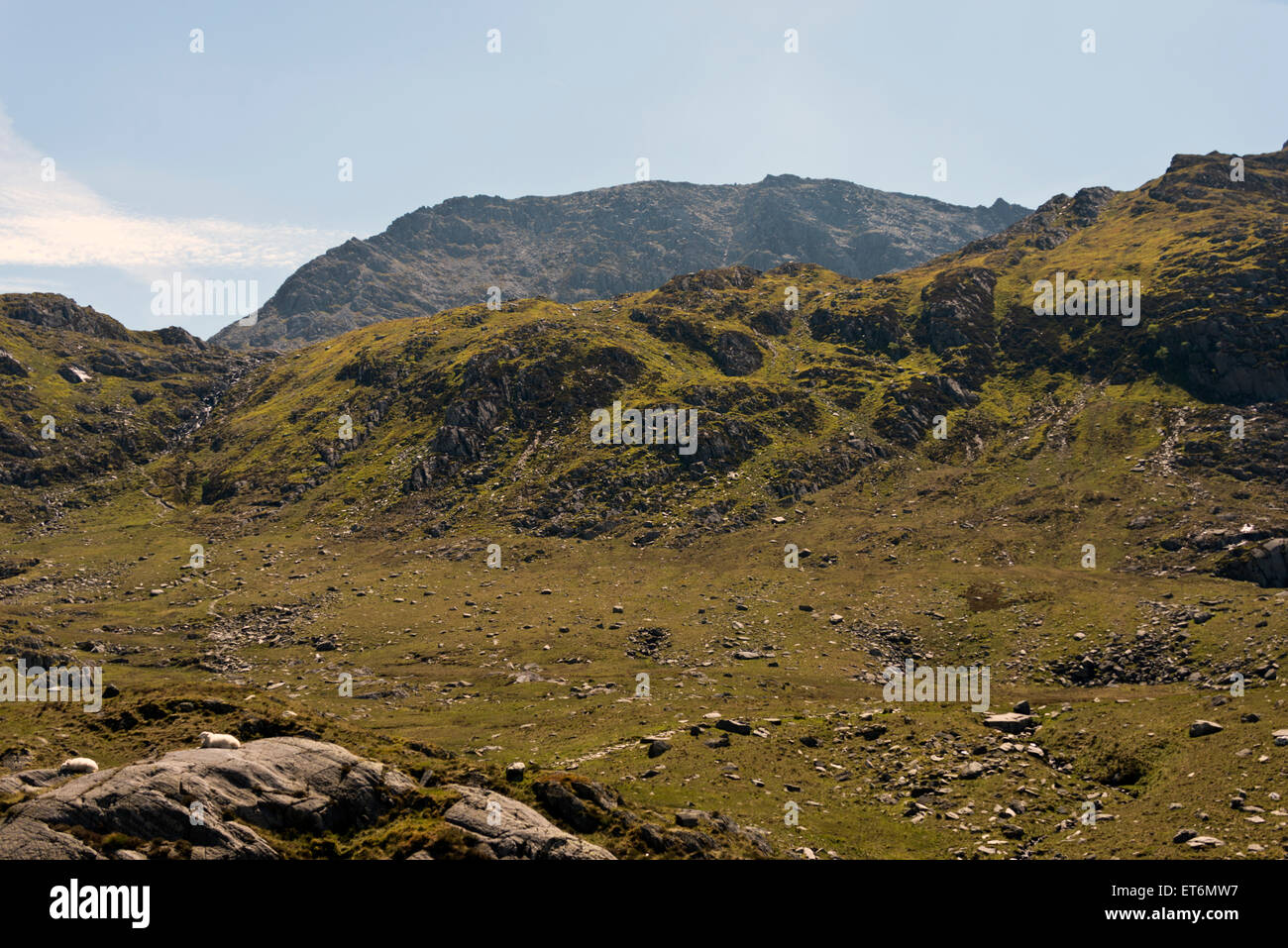 Tryfan Cwm Idwal path Ogwen Snowdonia Narth Wales Uk river walking ...