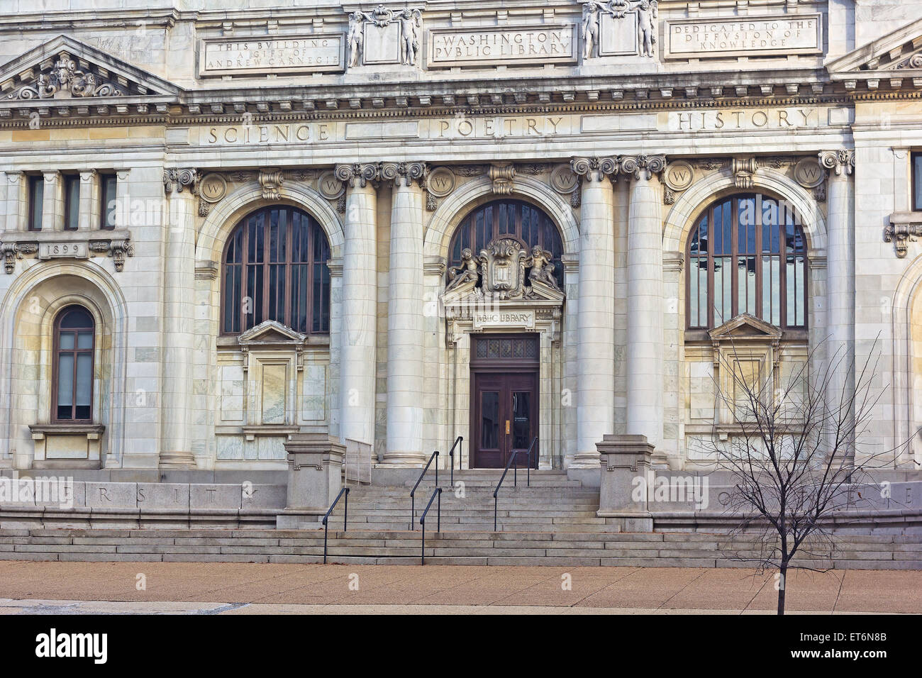 The Carnegie Library at Mt. Vernon Square in Washington DC Stock Photo ...