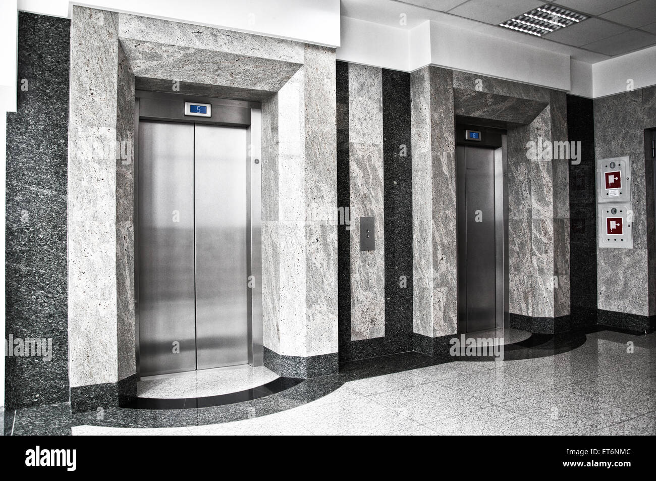 Two elevators in the office building Stock Photo - Alamy