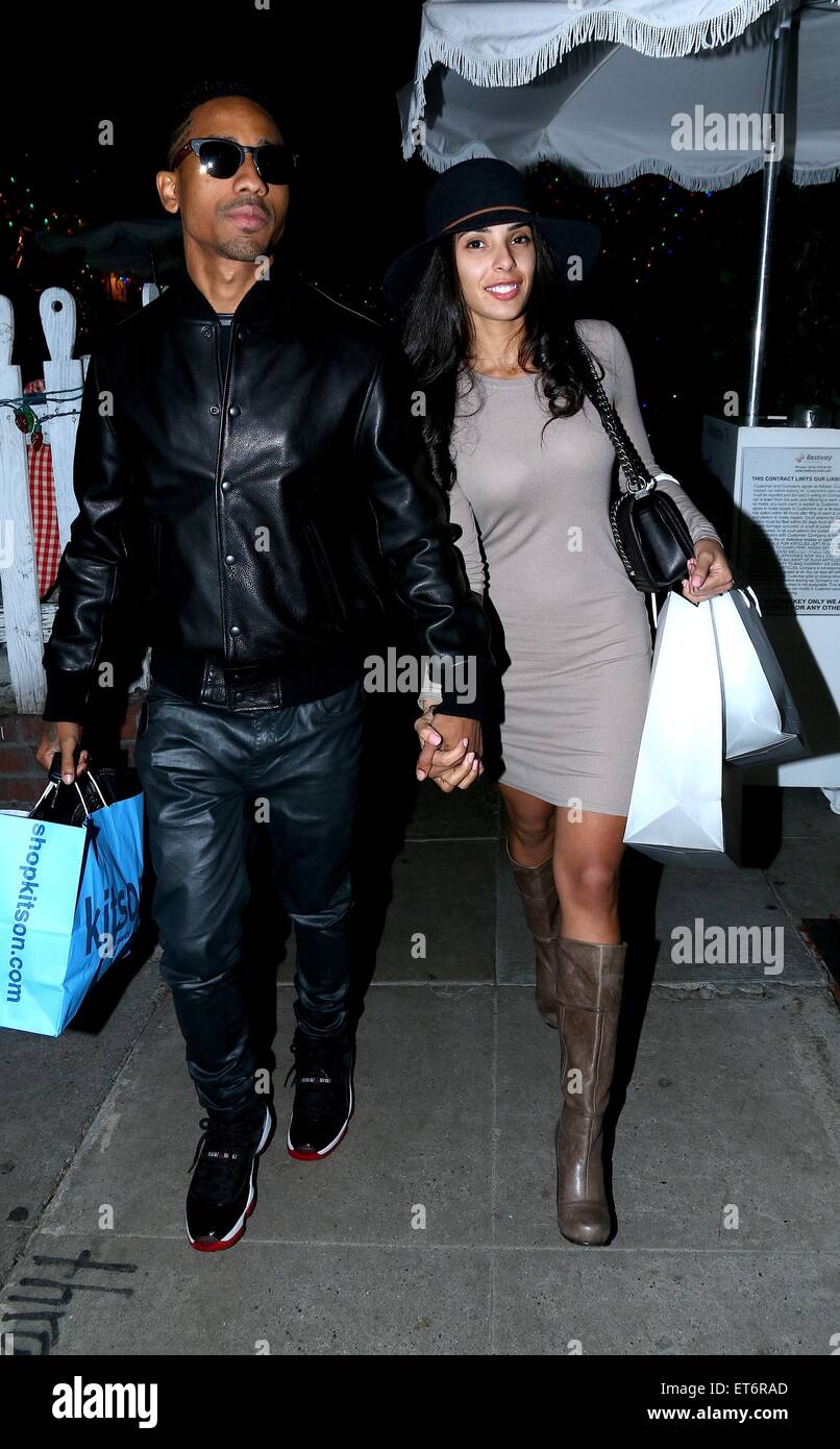 Brandon jackson girlfriend denise xaviar hi-res stock photography and ...
