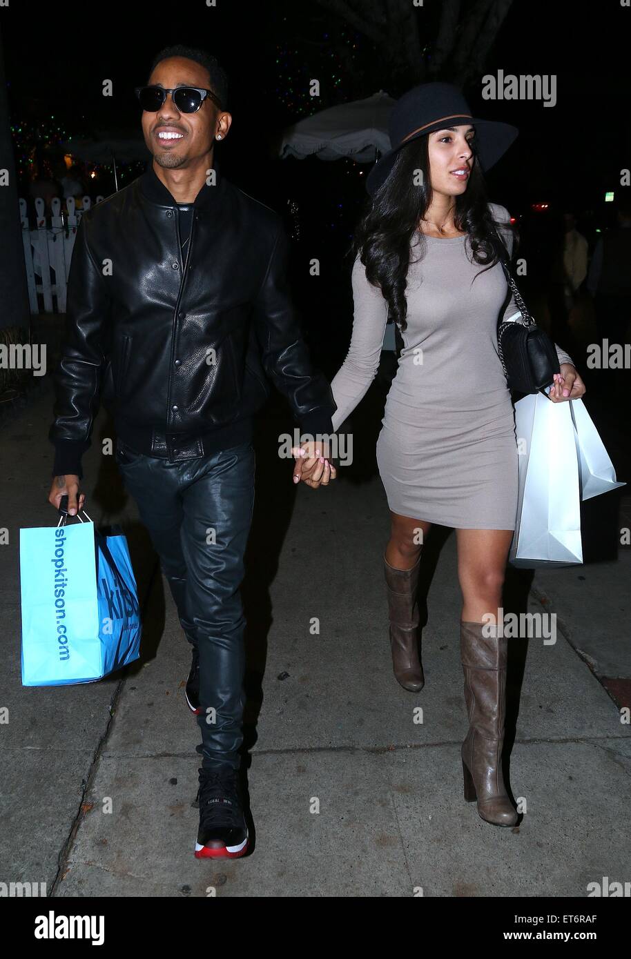 Brandon T. Jackson and girlfriend, Denise Xaviar shopping on Robertson ...