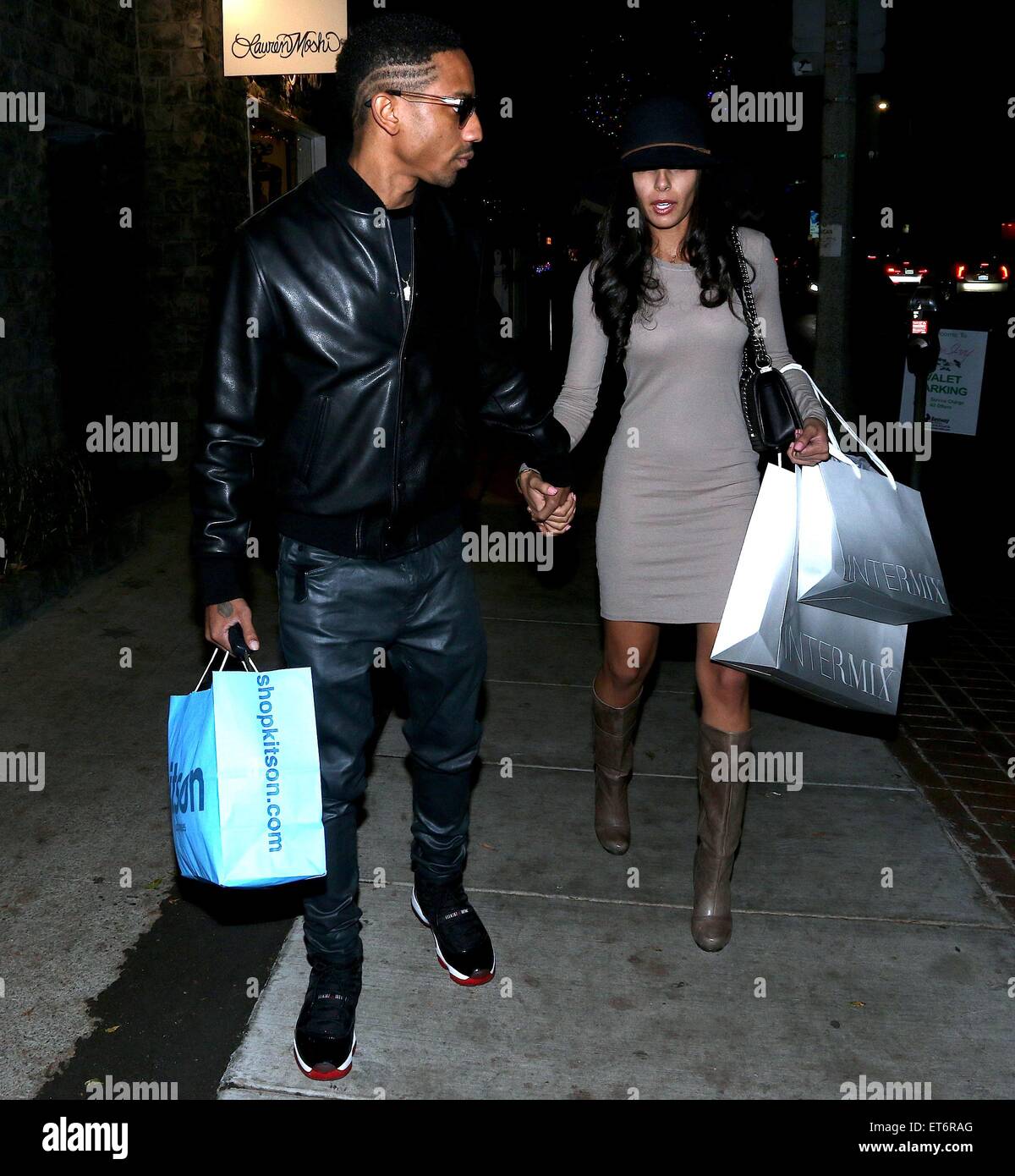 Brandon jackson girlfriend denise xaviar hi-res stock photography and ...