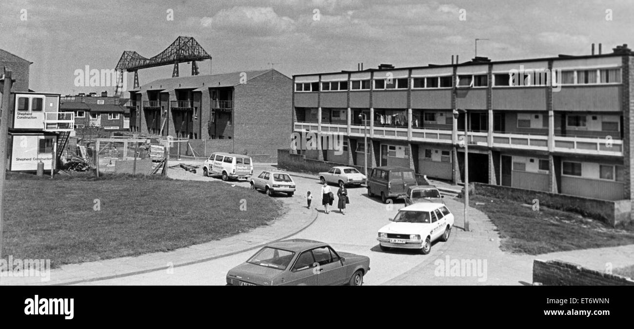 St Hilda Estate with The Tees Transporter Bridge in background ...