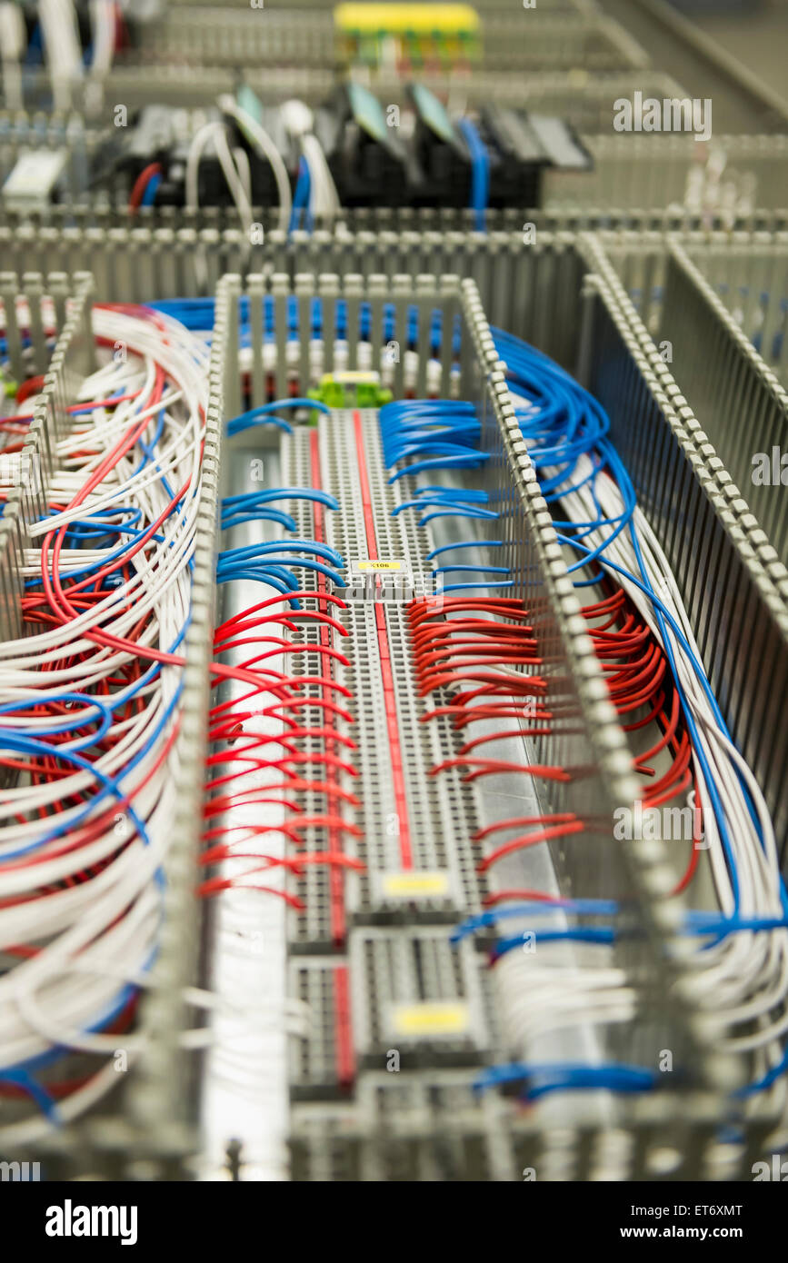 Close-up of cables connected to circuit board Stock Photo - Alamy