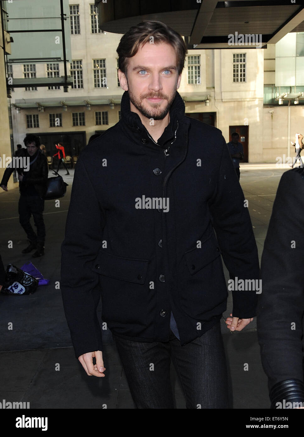 Dan Stevens arriving at the BBC Radio studios Featuring: Dan Stevens ...