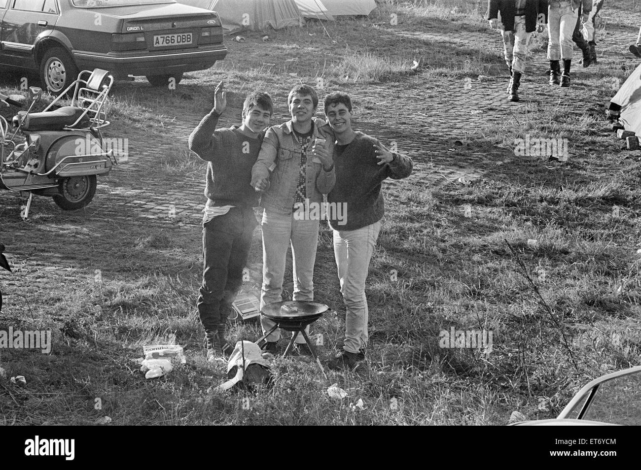 MODs in Redcar, Middlesbrough, 4th October 1985 Stock Photo - Alamy