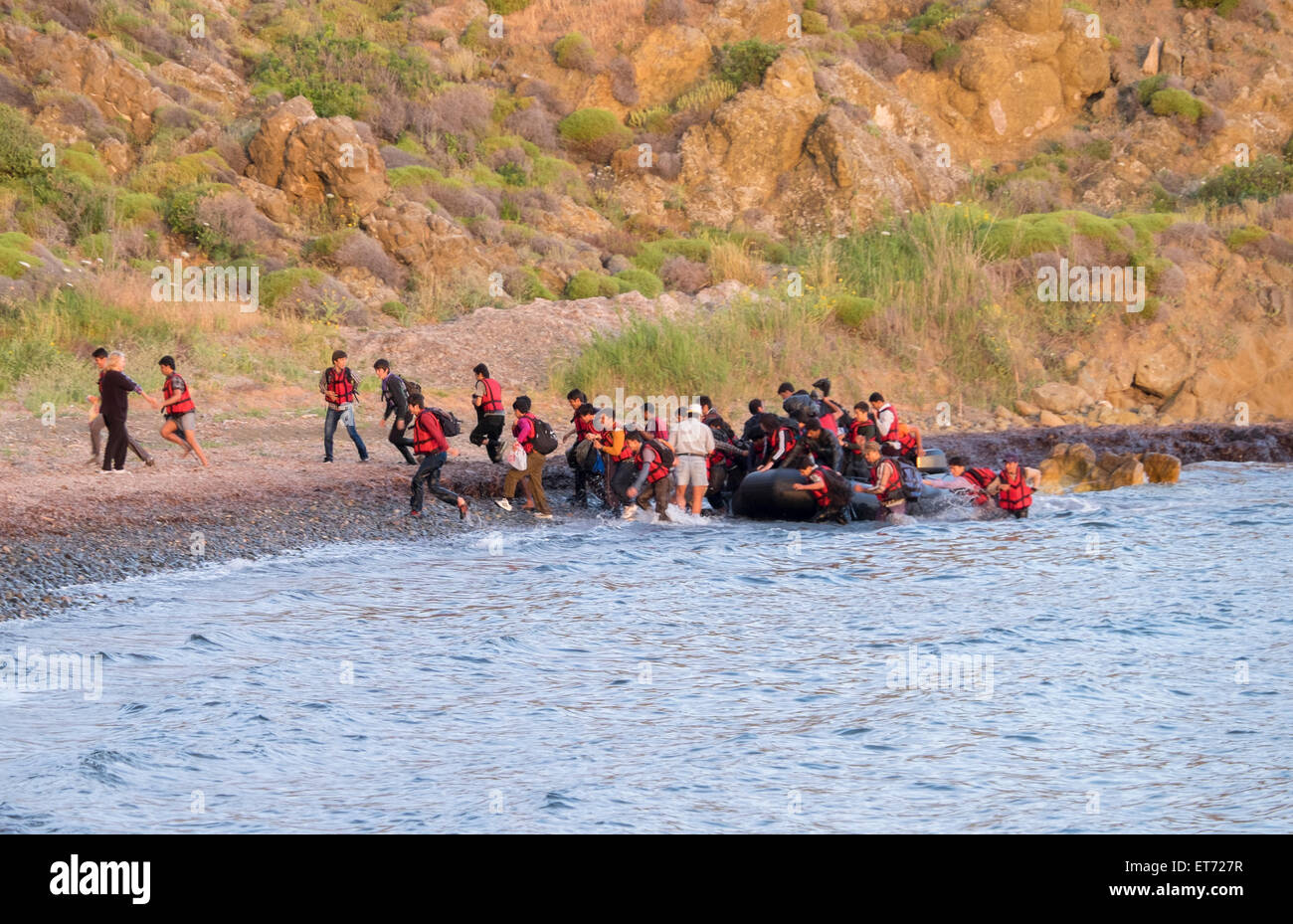 Refugee boats hi-res stock photography and images - Alamy