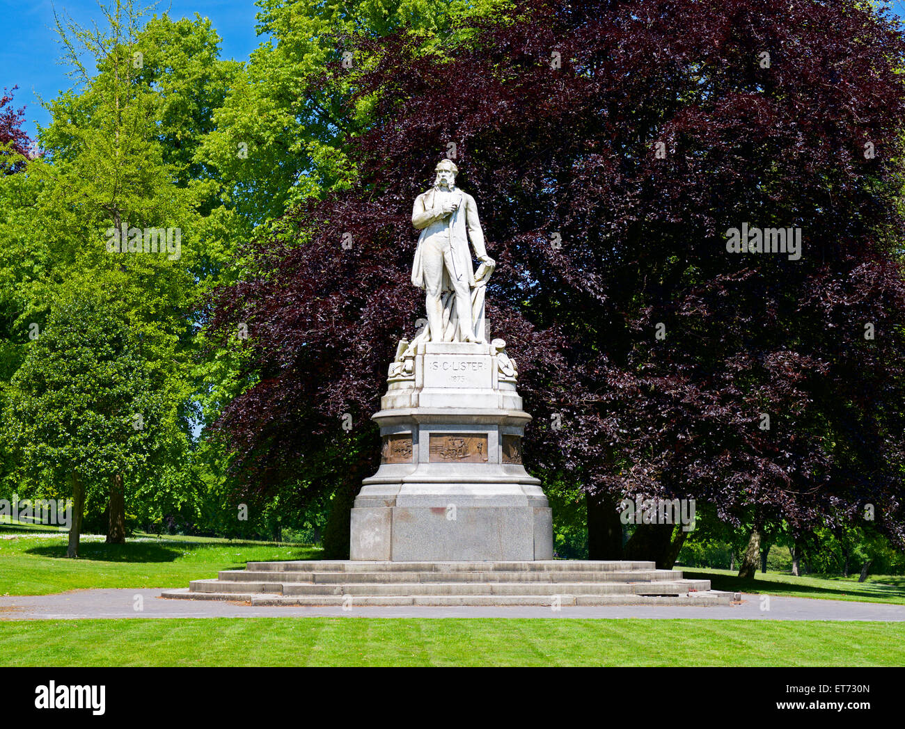 Statue of Samuel Lister, in Lister Park, Bradford, West Yorkshire ...