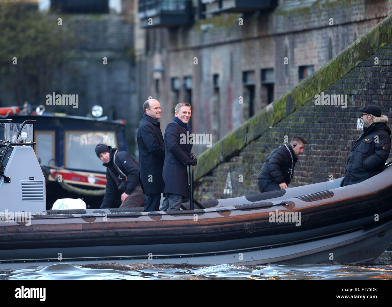 Filming of the new James Bond movie 'Spectre' at a location in Central ...