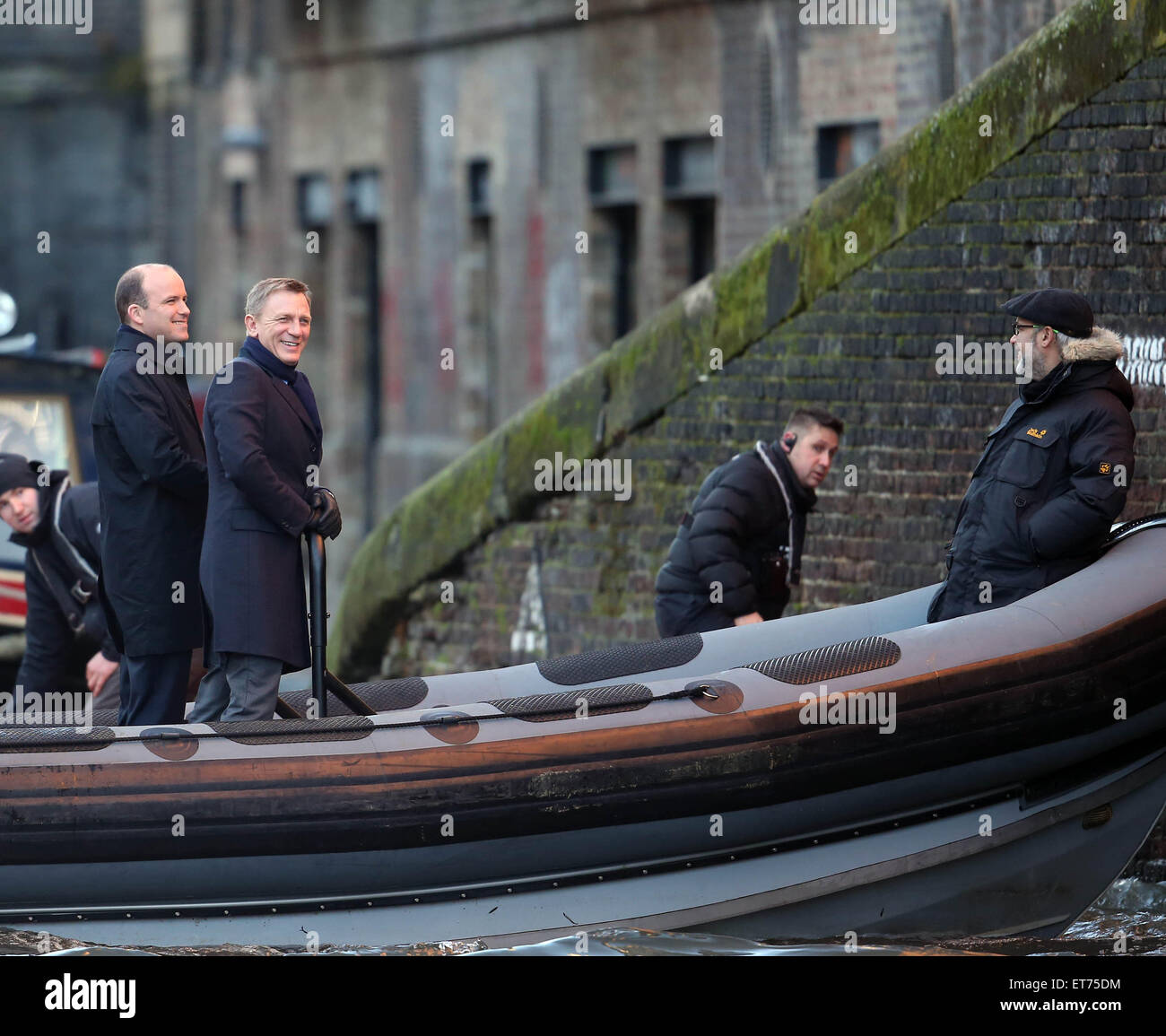 Filming of the new James Bond movie 'Spectre' at a location in Central ...