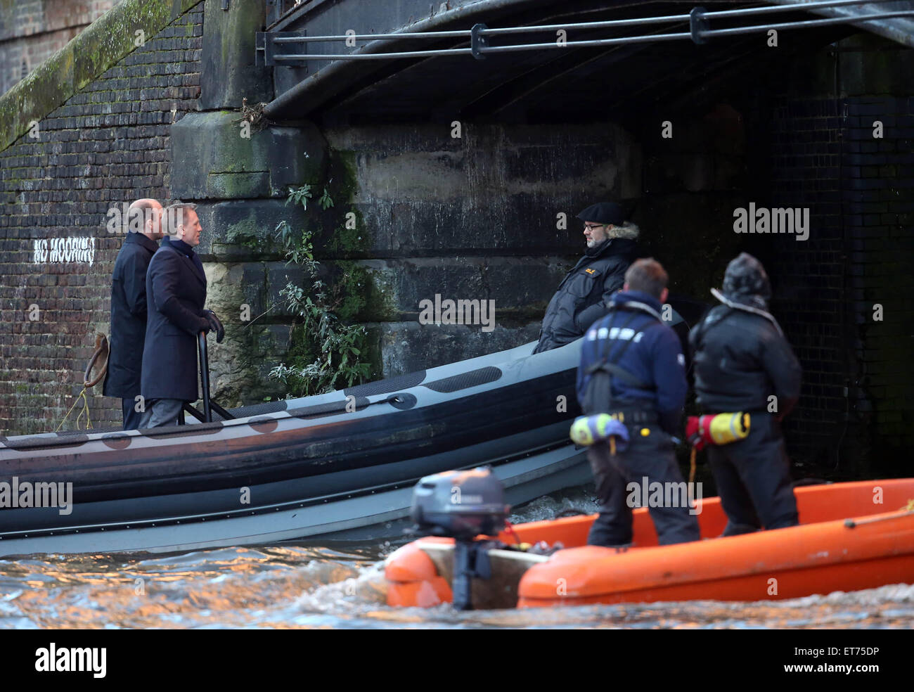 Filming of the new James Bond movie 'Spectre' at a location in Central ...