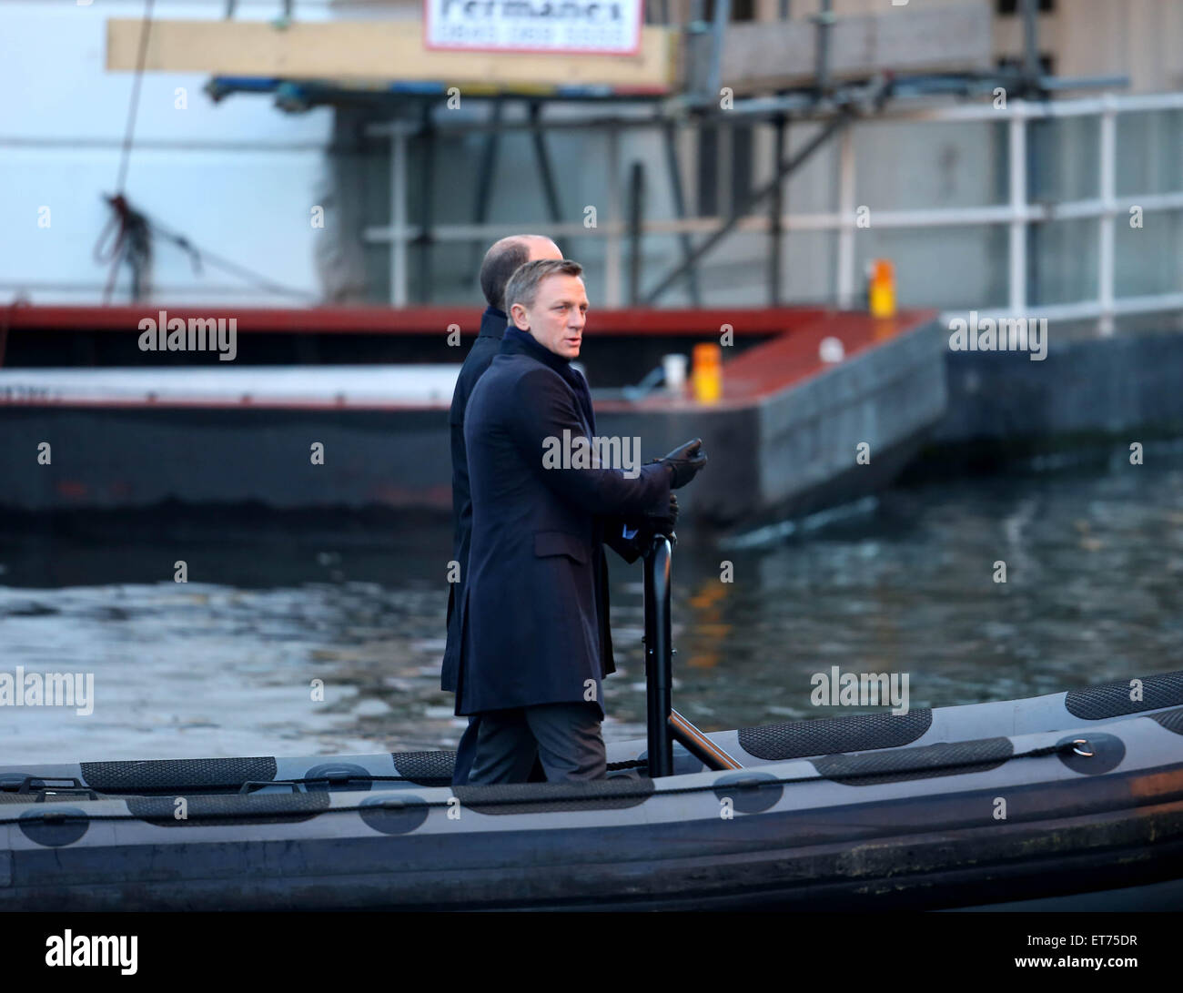 Filming of the new James Bond movie 'Spectre' at a location in Central ...
