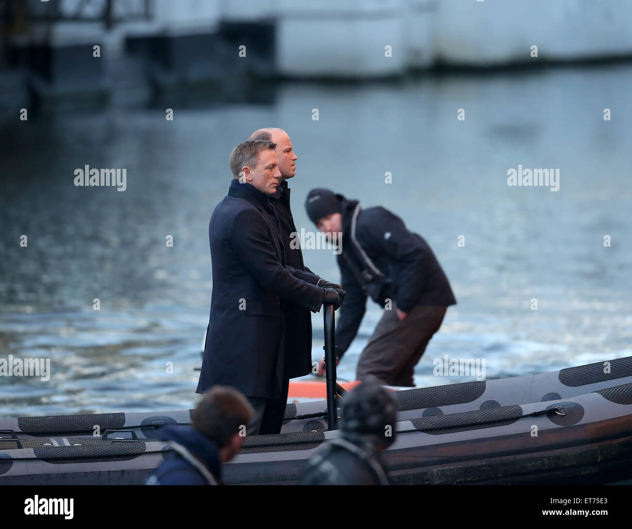 Filming of the new James Bond movie 'Spectre' at a location in Central ...