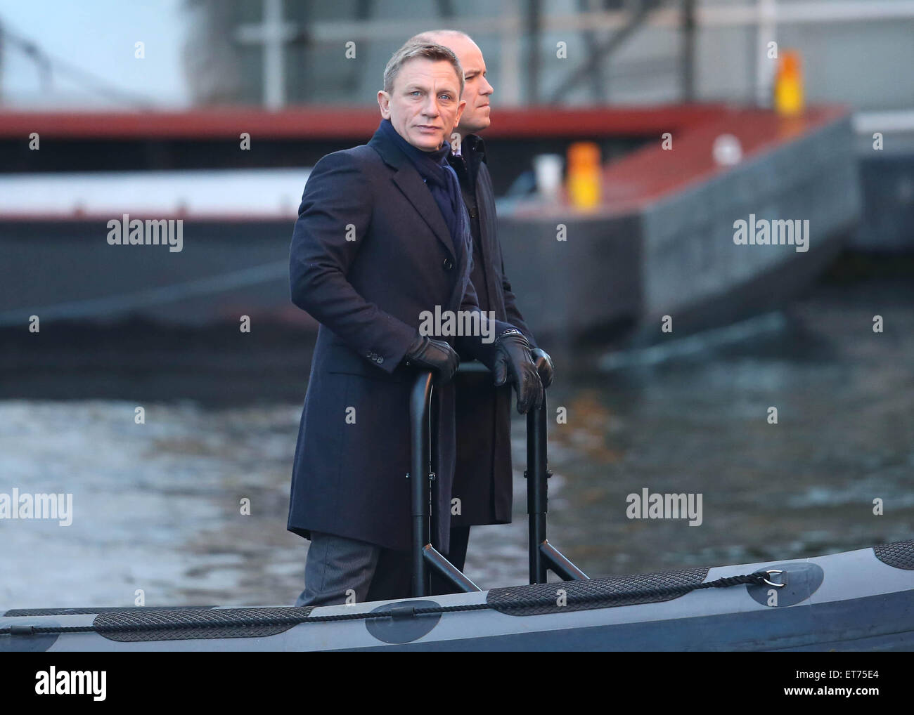 Filming of the new James Bond movie 'Spectre' at a location in Central ...