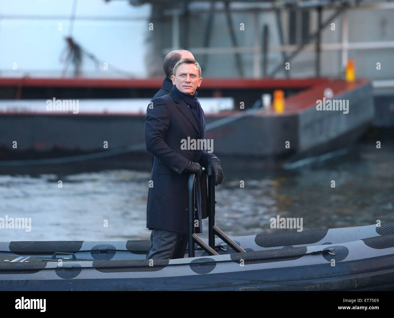 Filming of the new James Bond movie 'Spectre' at a location in Central ...