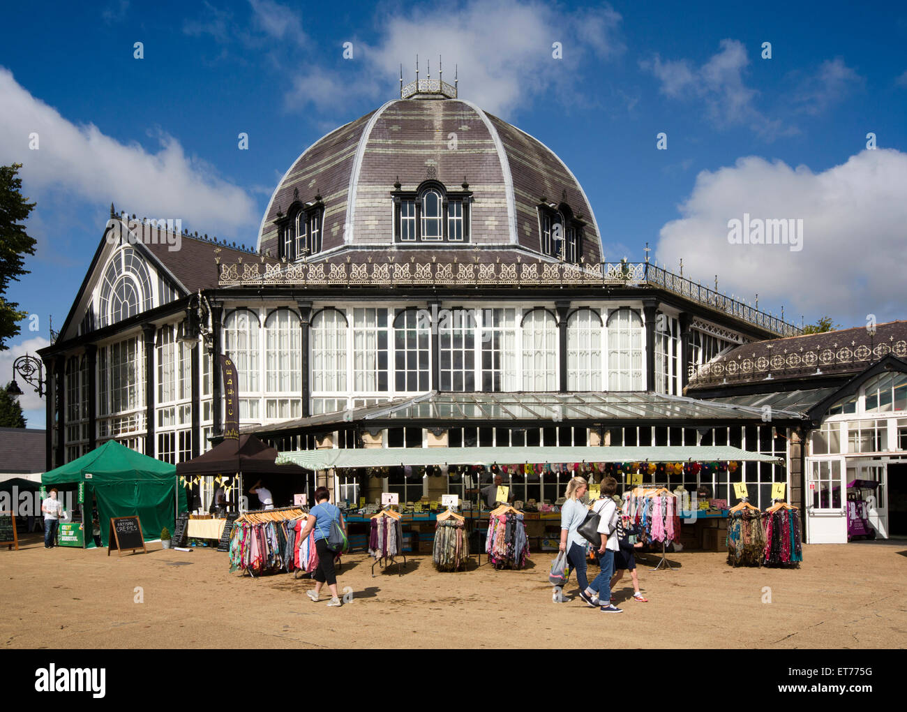 UK, England, Derbyshire, Buxton, Pavilion Gardens, Octagon Stock Photo ...