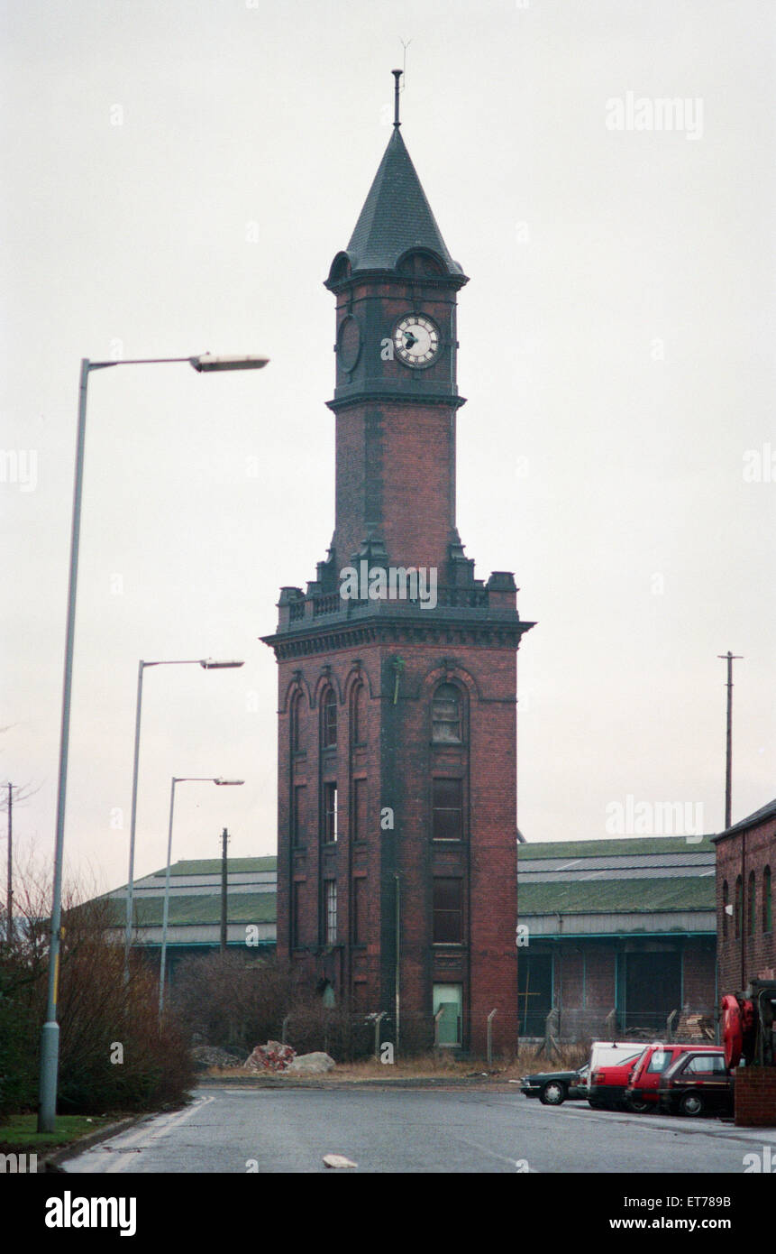 Dock Clock Tower, Middlesbrough, 22nd December 1993 Stock Photo - Alamy