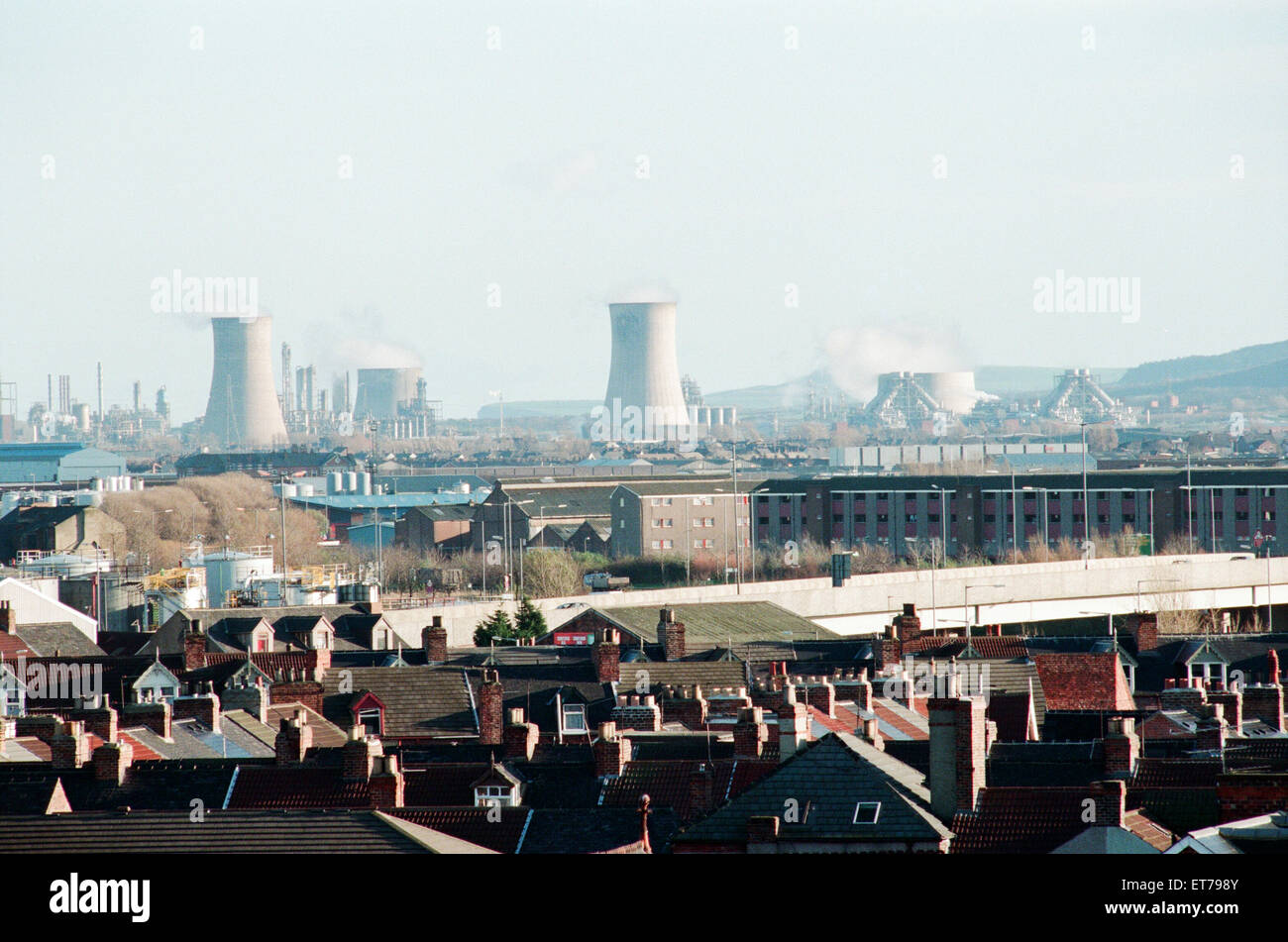 Views of Middlesbrough, 8th December 1994. Looking across the A66 ...
