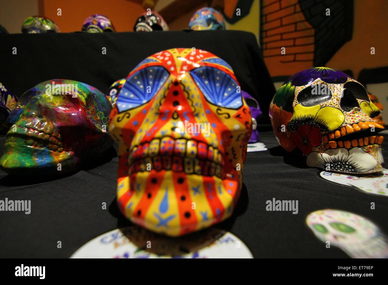 Handmade and painted skulls go on display at a unique skull exhibition ...