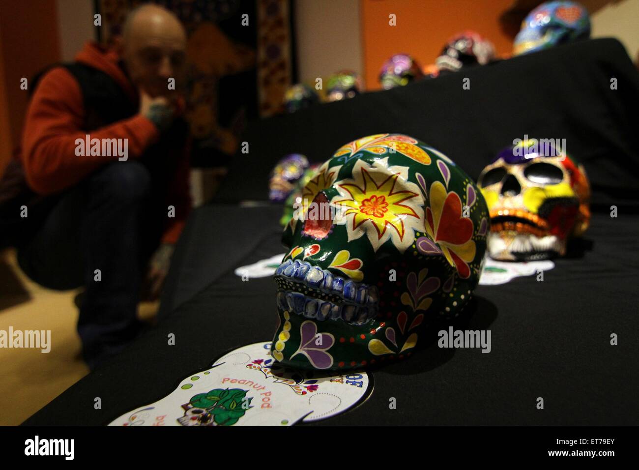 Handmade and painted skulls go on display at a unique skull exhibition ...