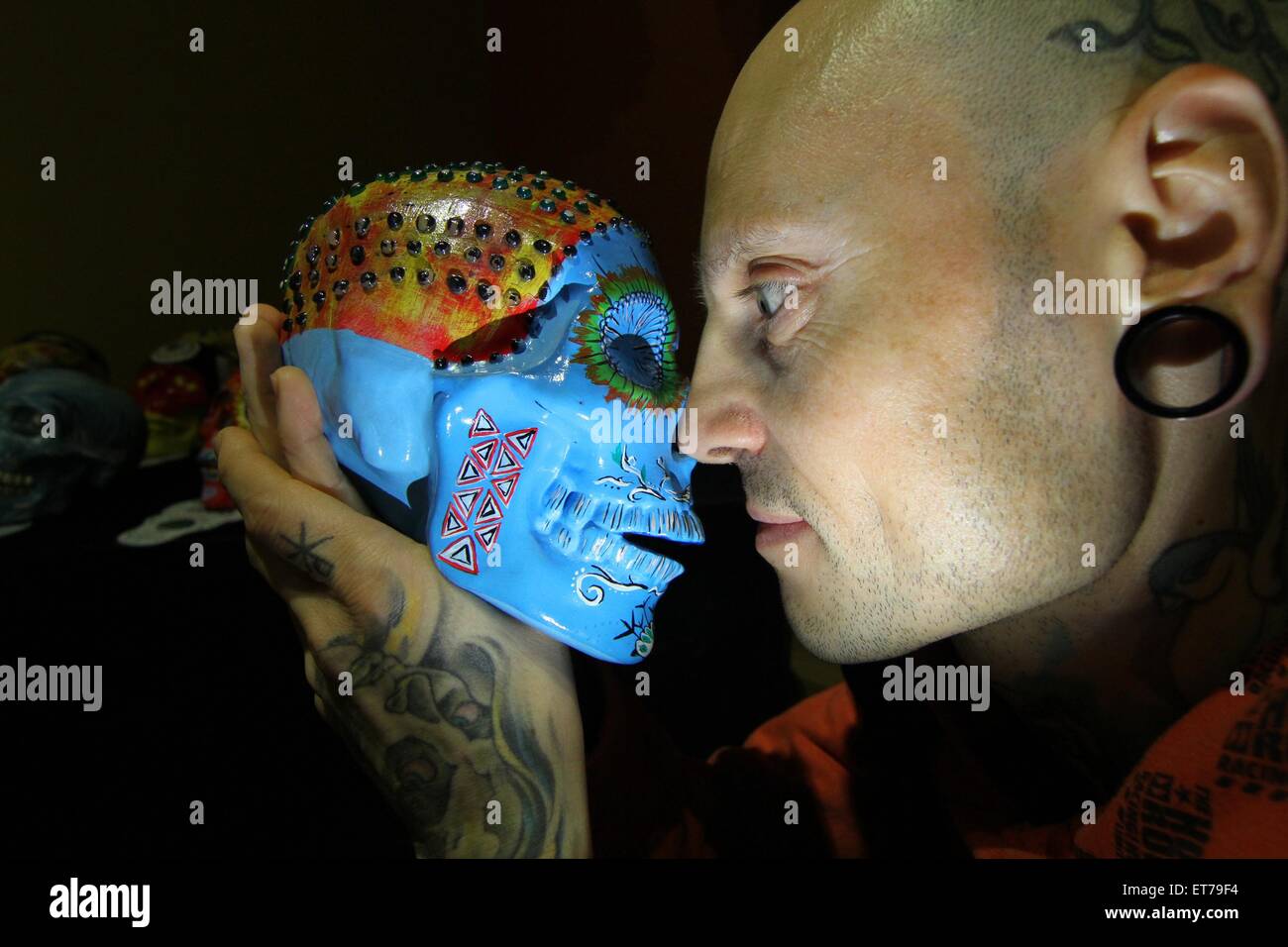 Handmade and painted skulls go on display at a unique skull exhibition ...