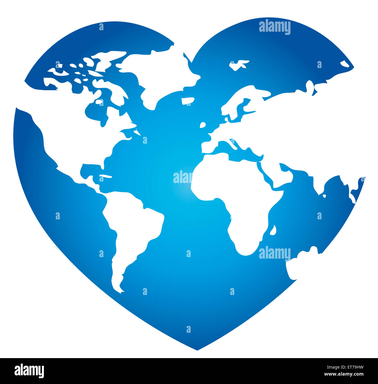 a blue heart world Stock Photo - Alamy