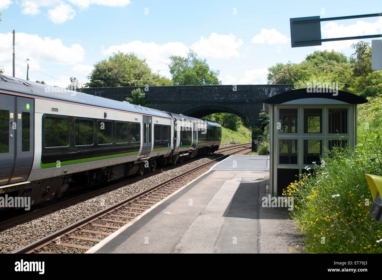 London Midland train at The Lakes station, Earlswood, Warwickshire, England, UK Stock Photo - Alamy