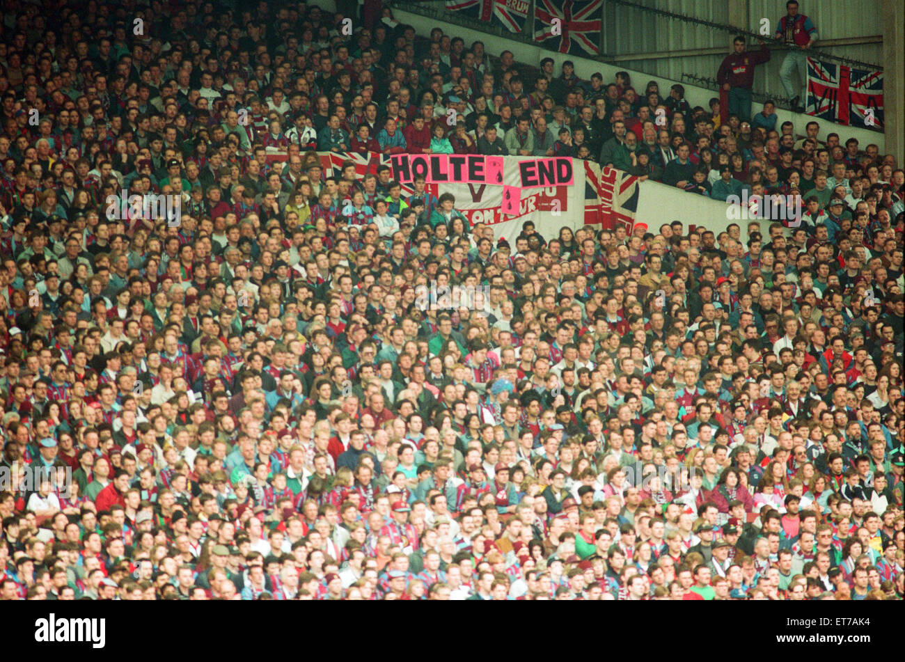 Fans in the Holte End stand in the final game before it was demolished ...