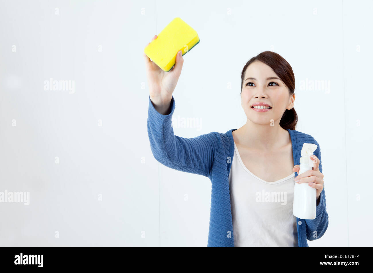 Woman smile housework hi-res stock photography and images - Alamy