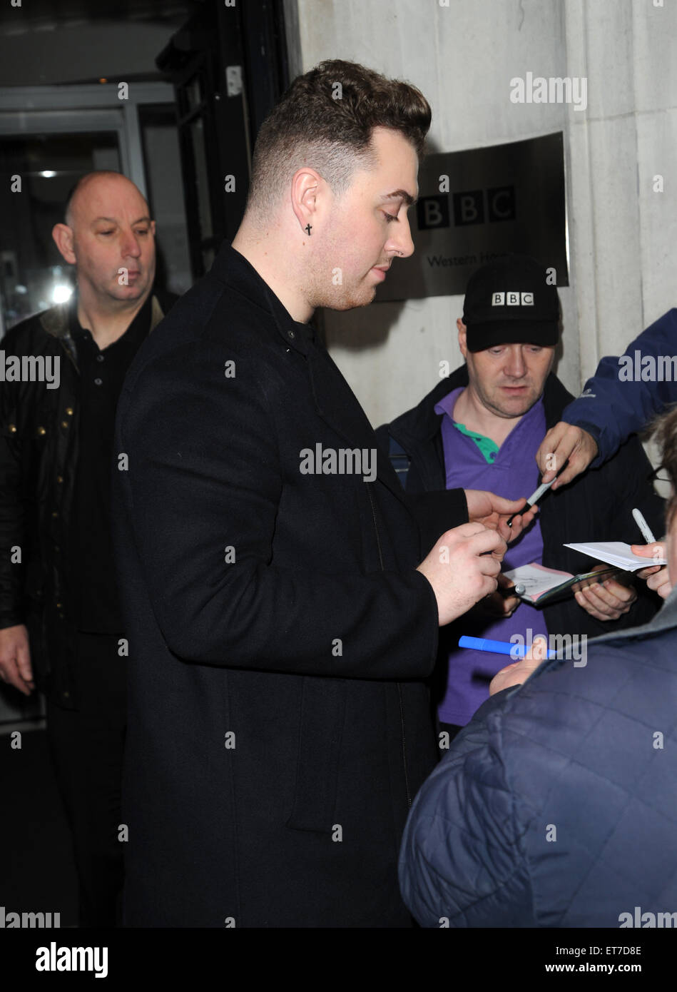 Sam Smith at the BBC Radio 2 studios Featuring: Sam Smith Where: London ...