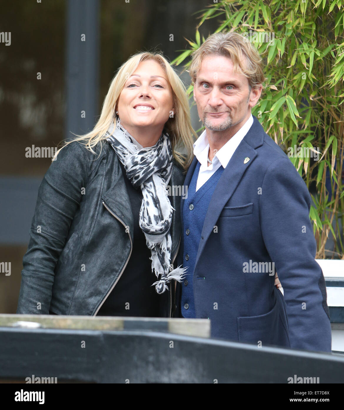 Carl Fogarty and his wife outside the ITV Studios Featuring: Carl ...