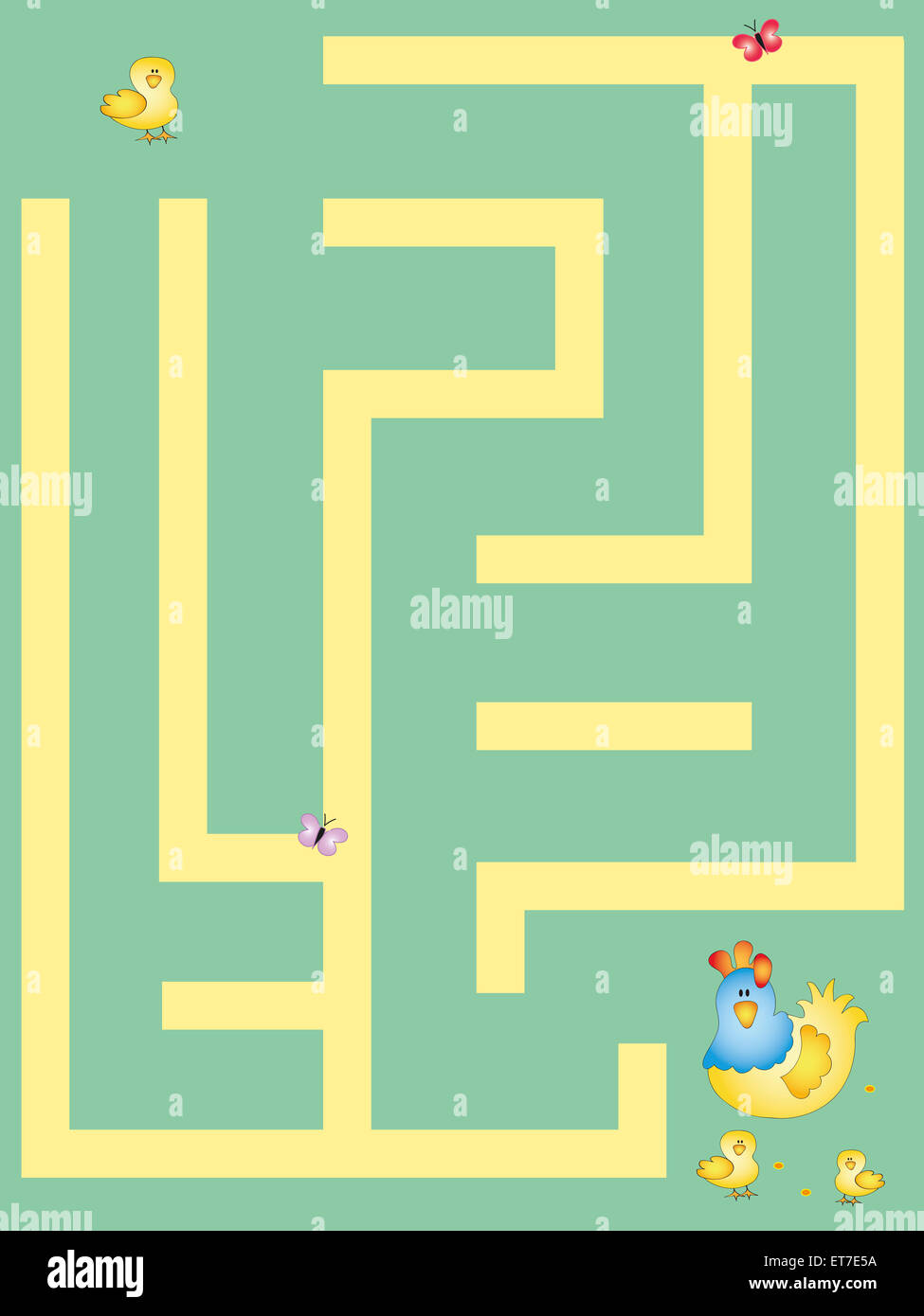 Find path game children hi-res stock photography and images - Alamy