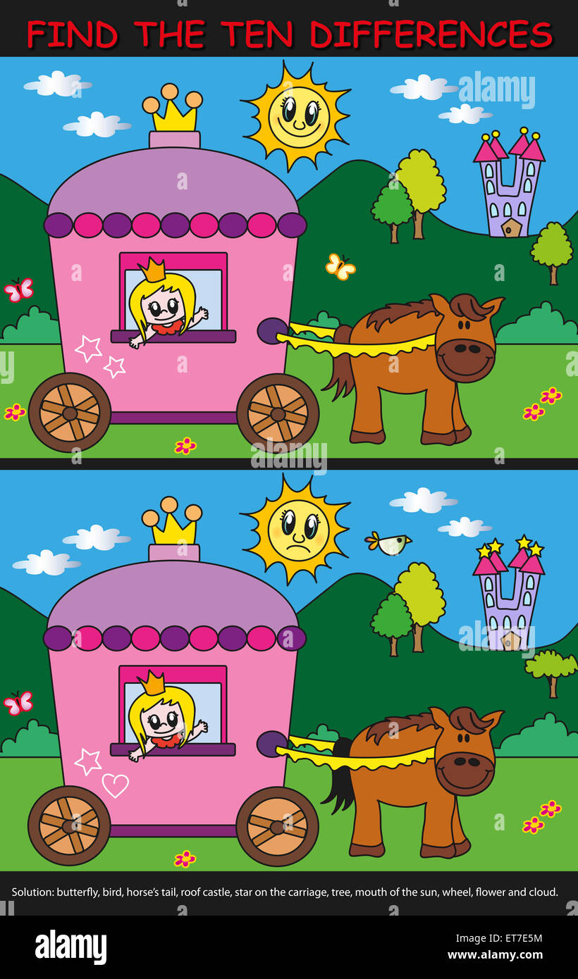 game for children: find ten differences Stock Photo - Alamy