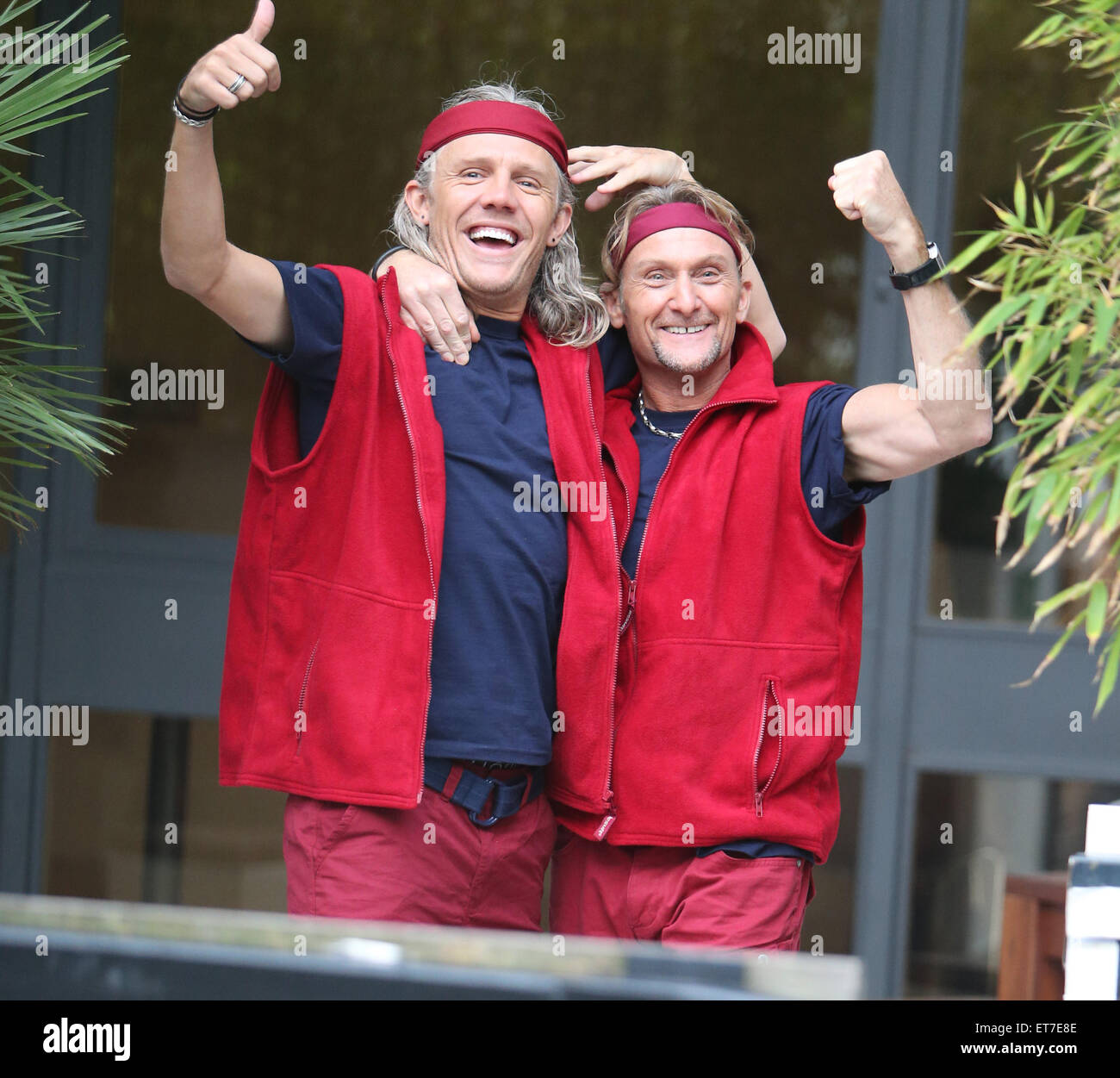 Melanie Sykes, Carl Fogarty and Jimmy Bullard outside the ITV Studios ...