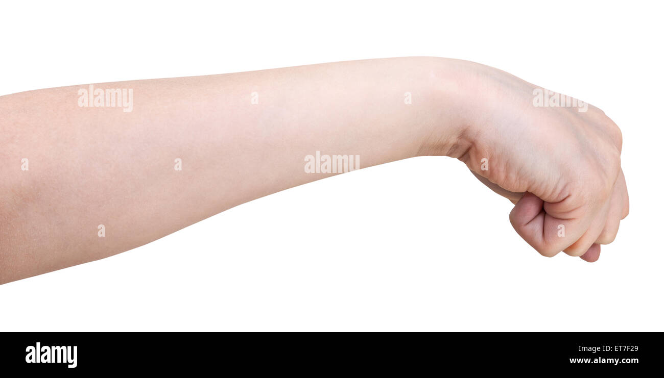 hand gesture - kid punches isolated on white background Stock Photo - Alamy