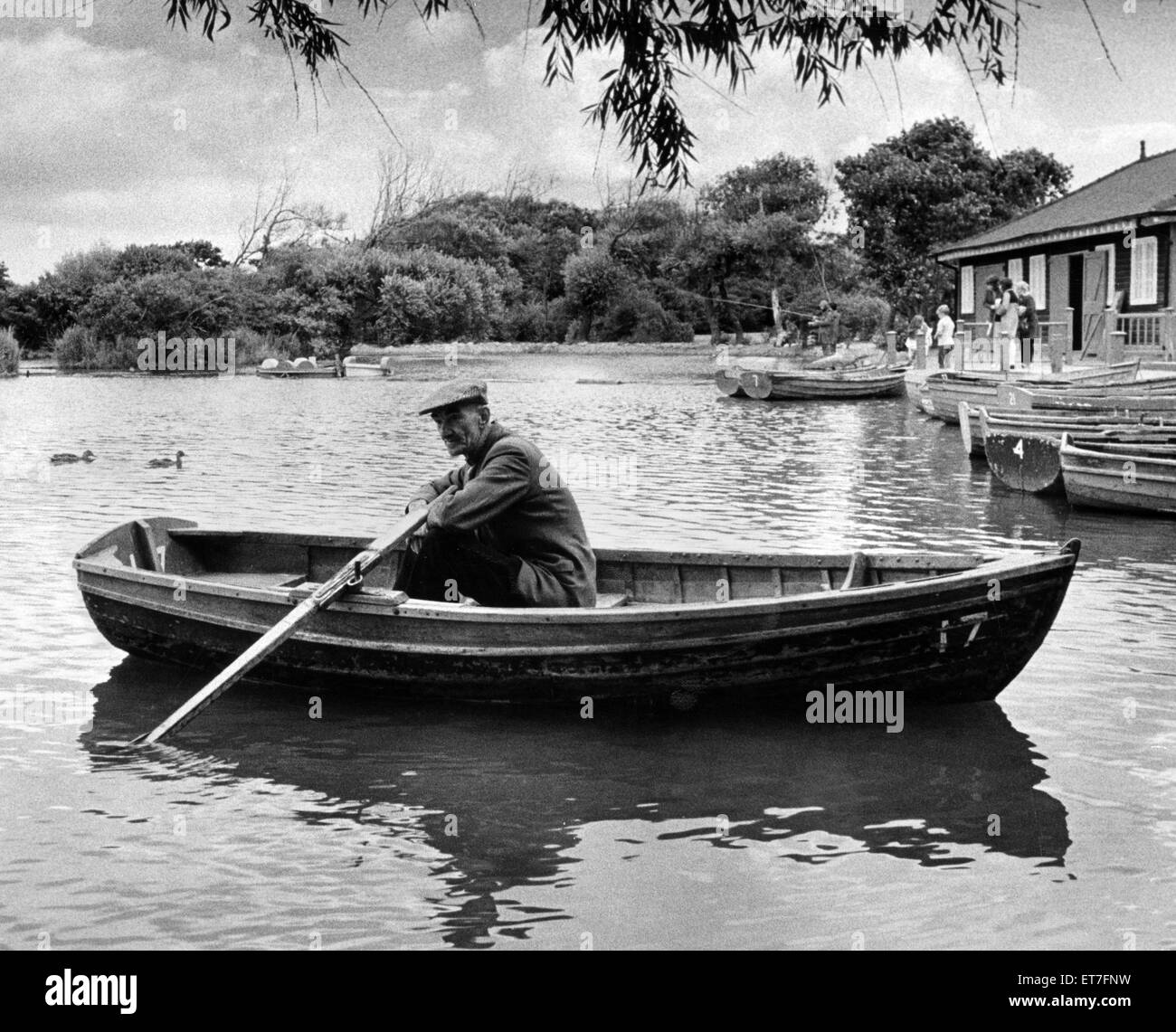 Taking a well earned rest after a busy season is Redcar boating lake ...