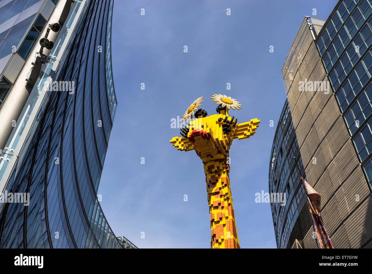 Germany, Berlin, Potsdamer Platz, Legoland, giraffe figurine Stock ...