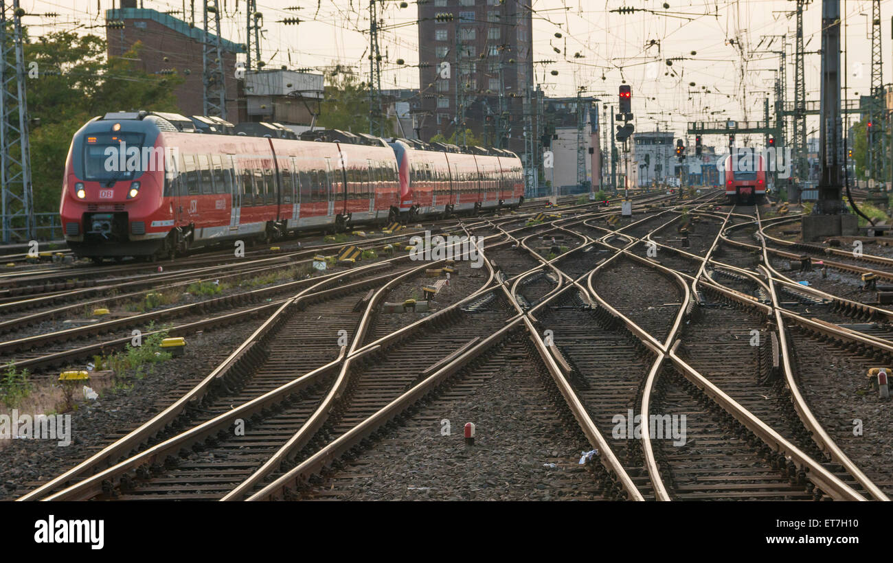Germany, Cologne, train arriving at Central station Stock Photo - Alamy