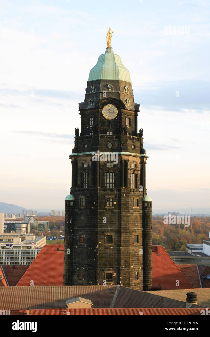 Rathausturm der Stadt Dresden, Deutschland, Sachsen, Dresden | the city ...