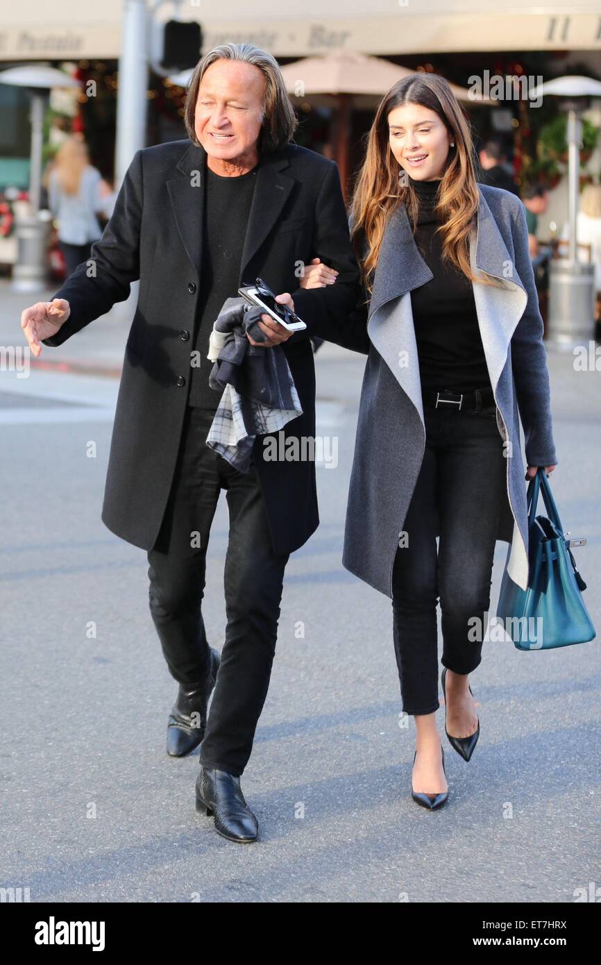 Mohammed Hadid and his Fiancée, Shiva Safai have lunch at Il Pastaio ...